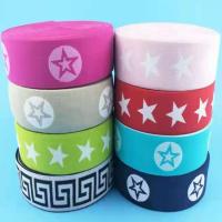 China Low MOQ Customized Jacquard White Logo For  Black Elastic  Hair Head Wrap Rubber Band for sale