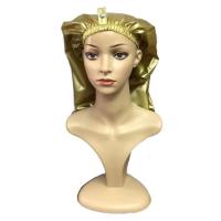 China PVC Golden Waterproof Shower Caps 12* 22Inch Hair Shampoo Caps for sale