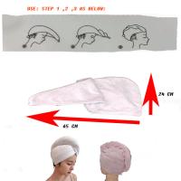 China Single Layer Twisty Turban Hair Towel 100% Cotton Hair Drying Towel Hat for sale