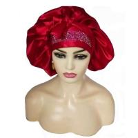 China Long Bands Breathable Hair Bonnet Handmade Silk Bonnets For Curly Hair for sale
