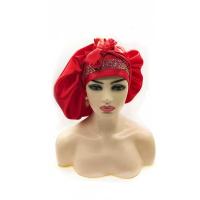 China Long Bands Breathable Hair Bonnet Handmade Silk Bonnets For Curly Hair for sale