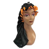 China Ruffle Edges Wide Braid Band Sleeping Hat For Curly Hair 14* 23 Inches for sale