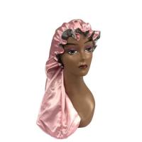 China Ruffle Edges Wide Braid Band Sleeping Hat For Curly Hair 14* 23 Inches for sale
