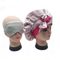 China Plain Dyed Double Layers Curly Girl Sleep Bonnet With An Eyeshade for sale