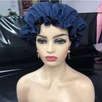 China Reversible Ruffle Edges Satin Night Hair Wrap Double Layer for sale