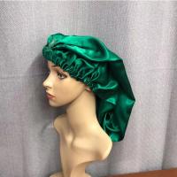 China Wholesale Curly Hair Night Sleep Hat With Adjustable Elastic Bands Satin Bonnets Silky Hat For Haircare for sale