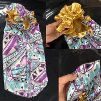 China Printed Satin Sleeping Hair Bonnets for sale