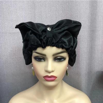 China Customized Hot Stamping Logo MOQ 500 Pcs Nightcap For Hotel Hat Wholesale Hair Salon Disposable  Long Bonnets for sale
