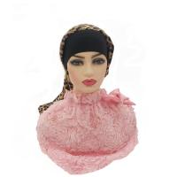 China Polyester Spandex Sleeping Hair Bonnets 21*70CM Satin Night Hair Wrap for sale