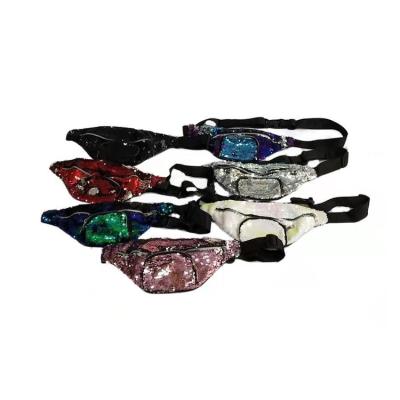China Sport Shopping Bling Sequined Waist Travel Toiletry Bag OPP Bag Packing for sale