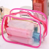 China SGS CE Waterproof PVC Cosmetic Pouch Clear PVC Toiletry Bag for sale