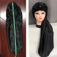 China Super Long Satin Cap With Adjustable Straps And Edge Protection Is Suitable For Long Hair, Braids, Twists And Weaves for sale