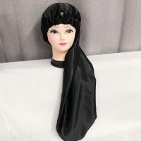 China Super Long Satin Cap With Adjustable Straps And Edge Protection Is Suitable For Long Hair, Braids, Twists And Weaves for sale