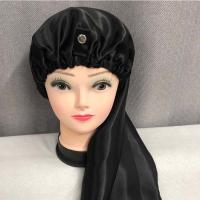 China Super Long Satin Cap With Adjustable Straps And Edge Protection Is Suitable For Long Hair, Braids, Twists And Weaves for sale