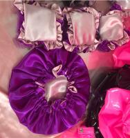 China New Fashion Night Sleep Cap For Lady Satin Elastic Bonnet Hat Reversible Head Cover Adjust Hair Wrap Accessories Whol for sale