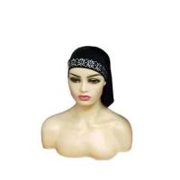 China Unisex Swimming Black Makeup Sleeping Hair Bonnets 14 Inches Long for sale