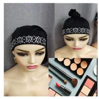 China Unisex Swimming Black Makeup Sleeping Hair Bonnets 14 Inches Long for sale