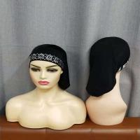 China Unisex Swimming Black Makeup Sleeping Hair Bonnets 14 Inches Long for sale