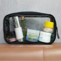 China Silk Screen Print Clear PVC Cosmetic Bag 20g-50g Lightweight for sale