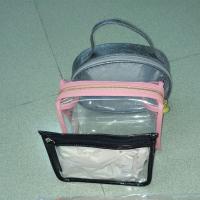China Transparent PVC Cosmetic Zipper Bag for sale