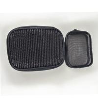 China HongYing Cosmetic Makeup Bags  Black PU Makeup Brush Bag Organizer for sale