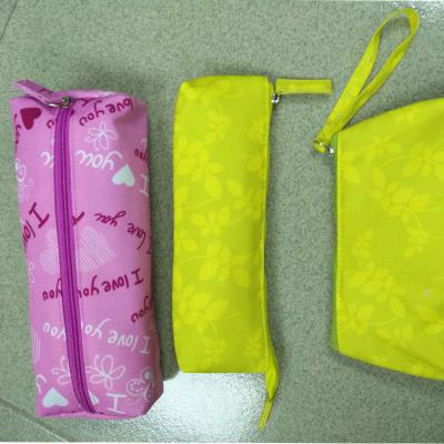 China Small Oxford Pencil Bags Polyester Lining OEM Label colorful printing for sale