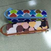 China Small Oxford Pencil Bags Polyester Lining OEM Label colorful printing for sale
