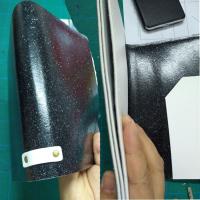 China Black Solid Color Leather Yardage Book Holder A5 A4 Opp Bag Packing for sale