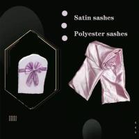 China Satin Polyester Chair Sashes Chair Bows For Wedding Ceremony for sale