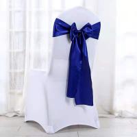 China Satin Polyester Chair Sashes Chair Bows For Wedding Ceremony for sale