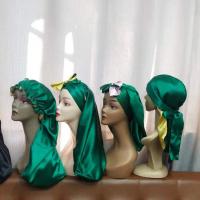 China Ruffled Edges Sleeping Hair Bonnets Silky Extra Large Bonnet For Braids for sale