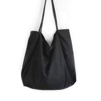 China 100% Cotton Canvas Shopping Grocery Bags Polyester Lining Button Closure for sale