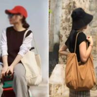 China 100% Cotton Canvas Shopping Grocery Bags Polyester Lining Button Closure for sale