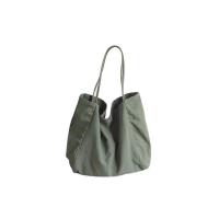China Travel Reusable Canvas Tote Bags Snap Closure With Two Soft Handle for sale