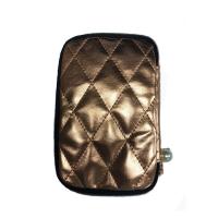 China Rose Gold PU Multifunctional Makeup Kit Bags With Cosmetic Pearl for sale