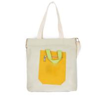 China White Black Long Strap Canvas Tote Bags Multifunctional All Season for sale