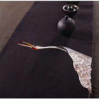 China Heavy Cotton Embroidery Logo Dining Table Cloth Runner For Tea Tables for sale