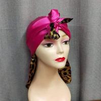 China Long Tail 21 Inches Sleeping Hair Bonnets Heat Transfer Printing Logo for sale