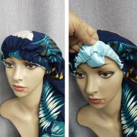 China Reversible Double Layer Satin Lined Long Hair Bonnet for sale