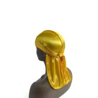 China Double Layer Long Band Satin Durag Cap For Travel for sale