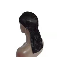 China Double Layer Long Band Satin Durag Cap For Travel for sale