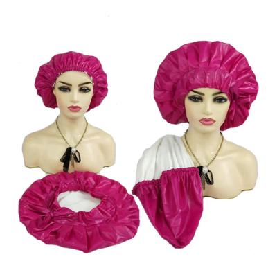 China OEM Satin Polyester And Terry Fabric Waterproof Durag For Shower for sale