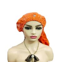 China 22.5 Inches Long Waterproof PVC Shower Cap Bonnets For Curly Hair for sale