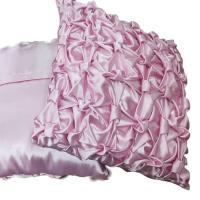 China Silky Satin Ruffle Personalized Pillow Case 40x40cm 45x45cm For Sofa / Bedroom for sale