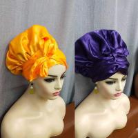 China Diameter 14 - 16in Silk Hair Bonnet For Curly Hair for sale