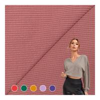 China Eco-Friendly 3x3 Waffle Fabric 275 GSM with 58.8% Organic Cotton for Women's Apparel for sale