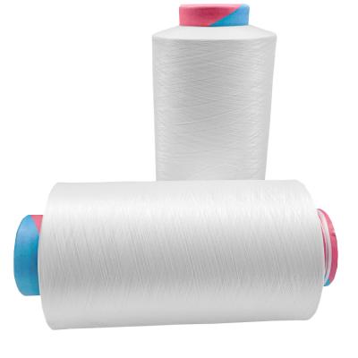 China 200D/96F DTY 100% Polyester Yarn for Knitting - Raw White & Black Colors, 1000KG MOQ for sale