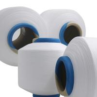 China GRS Certified Recycled Polyester Spun Yarn 100% Polyester DTY FDY POY Raw White 1000KGS MOQ for sale