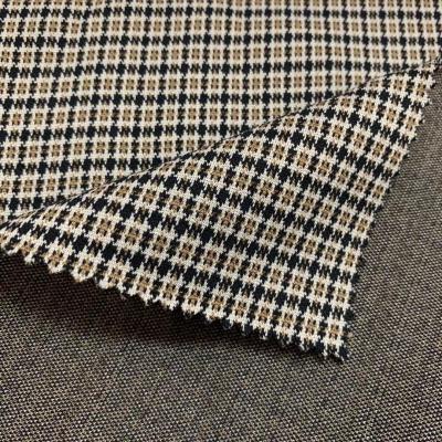 China 70% Poly 25% Rayon 5% Spandex Check Knit Jacquard Fabric 260 GSM 60/62