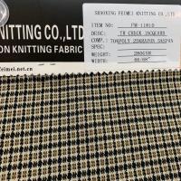 China 70% Poly 25% Rayon 5% Spandex Check Knit Jacquard Fabric 260 GSM 60/62